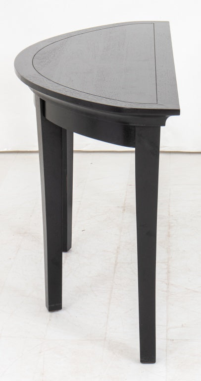 Modern Ebonized Wood Demilune Table – Showplace