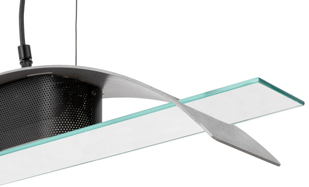 Postmodern Aluminum and Glass Hanging Light – Showplace