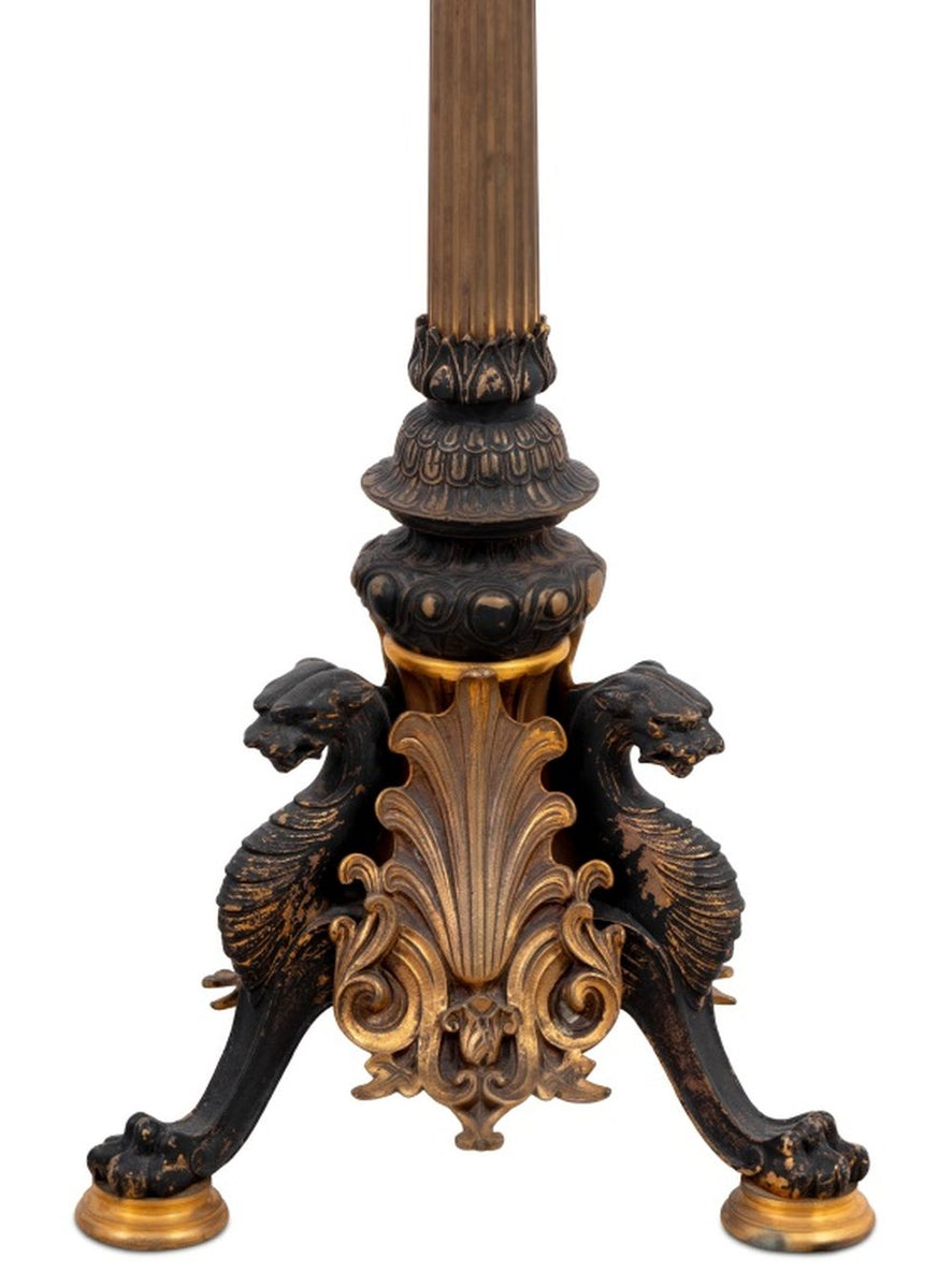 Roman Style Gilt Patinated Bronze Candelabra, Pair – Showplace