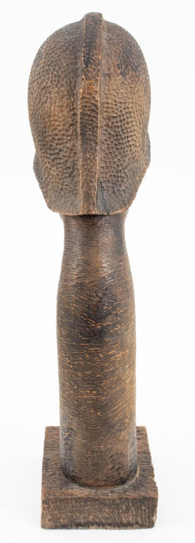 Joubert Duperrier Figural Carved Wood Sculpture – Showplace