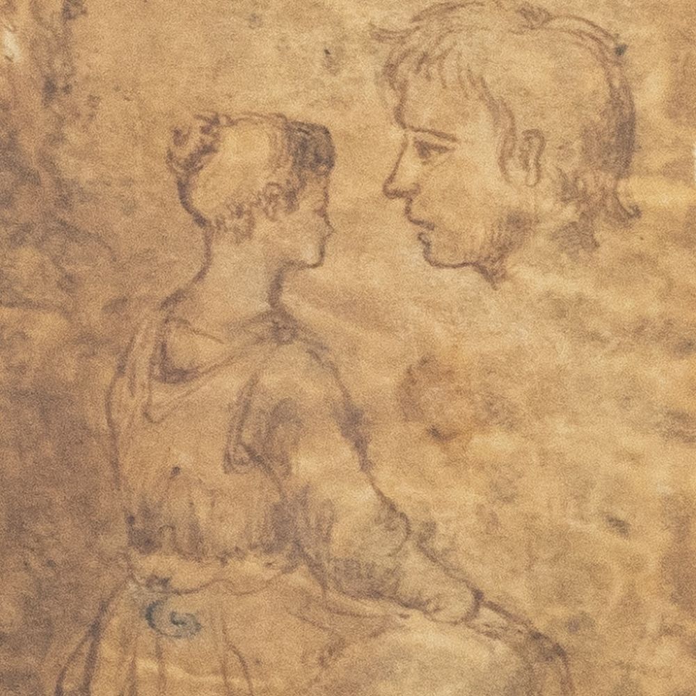 Old Master Figure Sketch Pencil on Vellum – Showplace