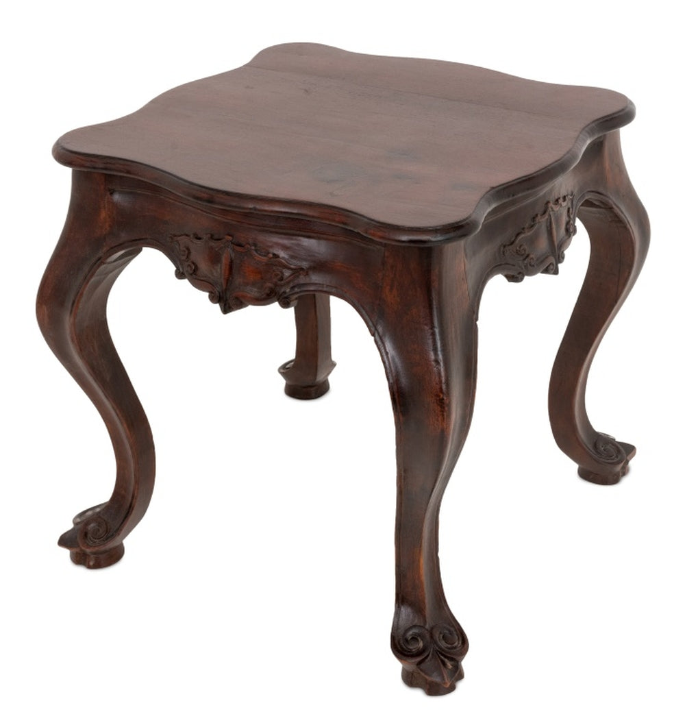 Chinese Bat Motif Hardwood Low Tables, Pair – Showplace