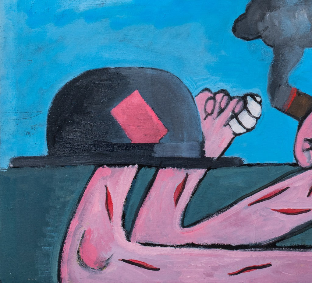 Domenick Capobianco Surrealist Oil on Canvas – Showplace
